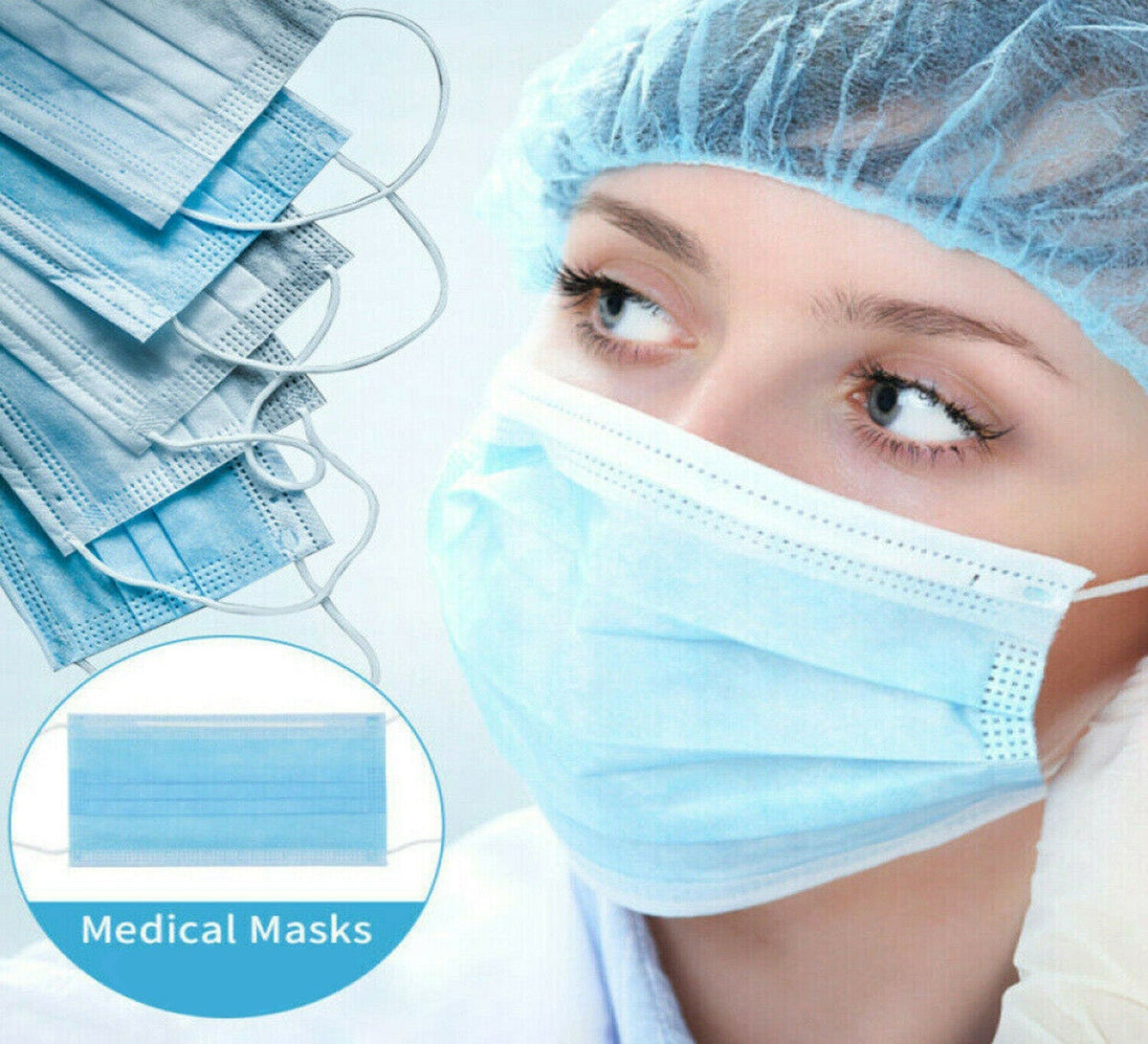 Face Mask Disposable 3-Ply 50PCS 100PCS - Woowooh