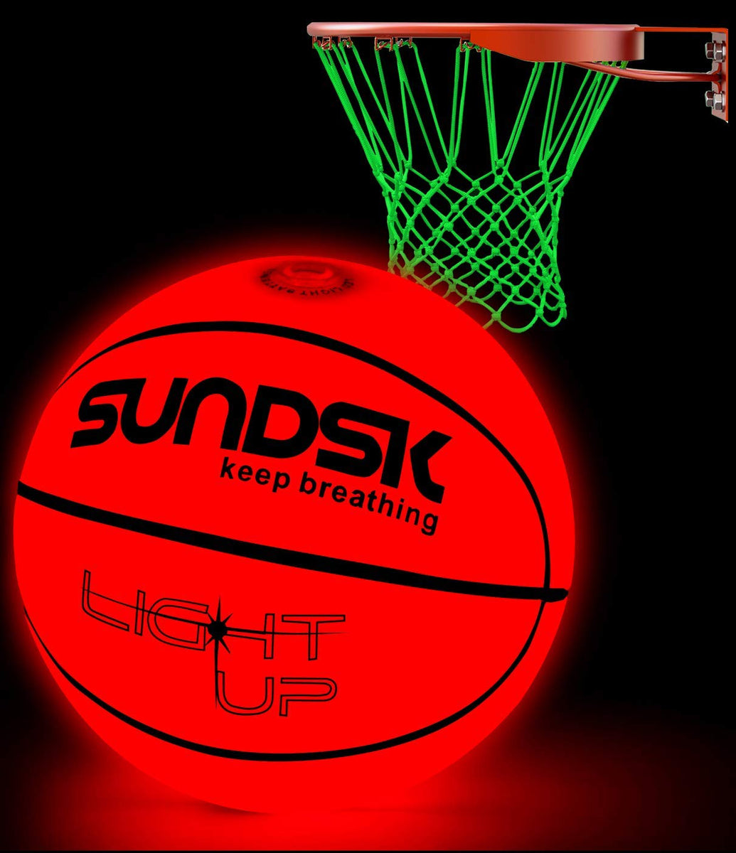 Glow-in-the-dark LED Basketball Set and Luminous Net - Woowooh
